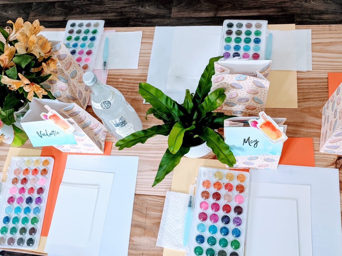 How To Create DIY Watercolor Place Cards