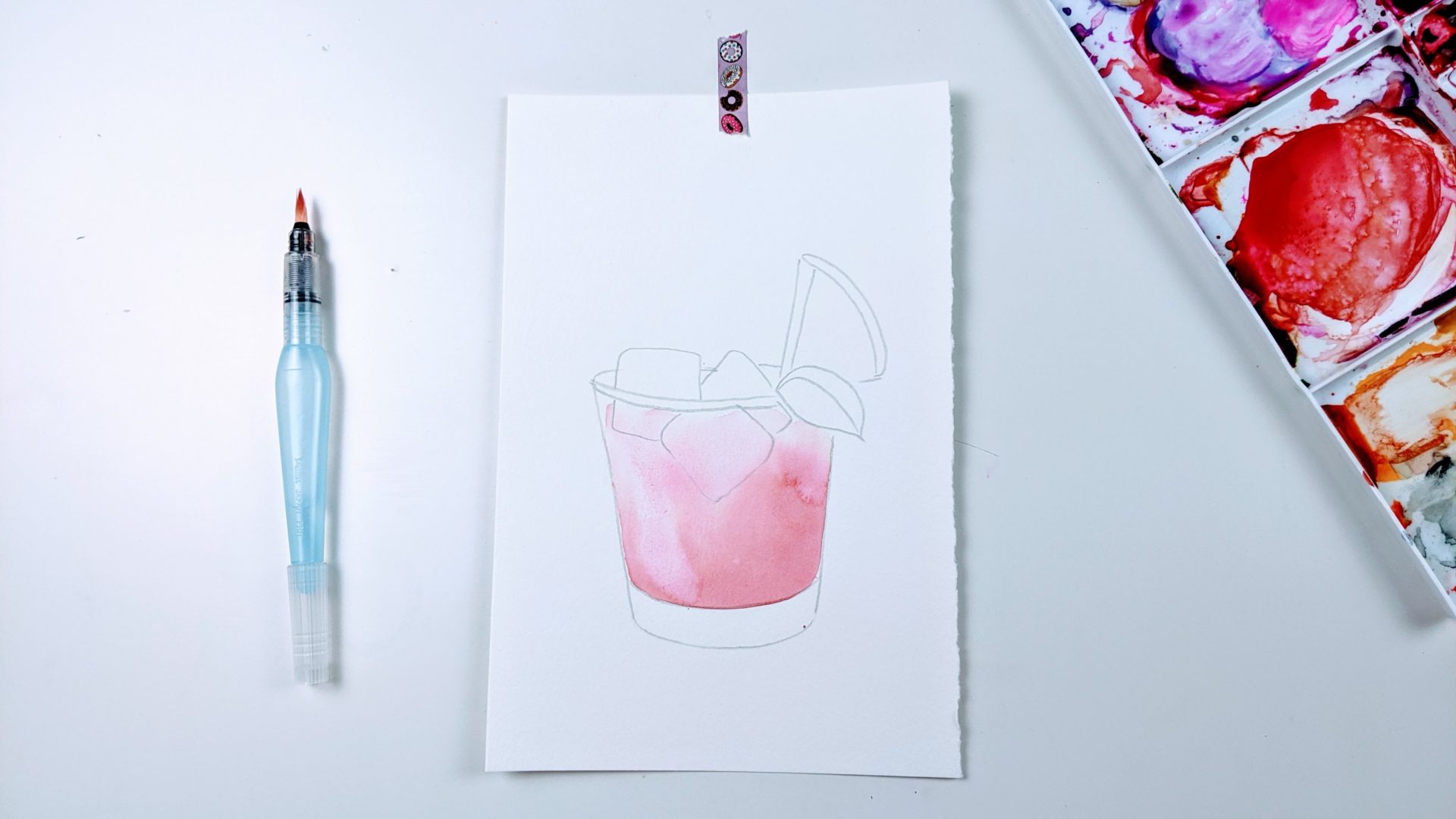 Watermelon Watercolor Cocktail Tutorial • Watercolor Workshops and Live ...