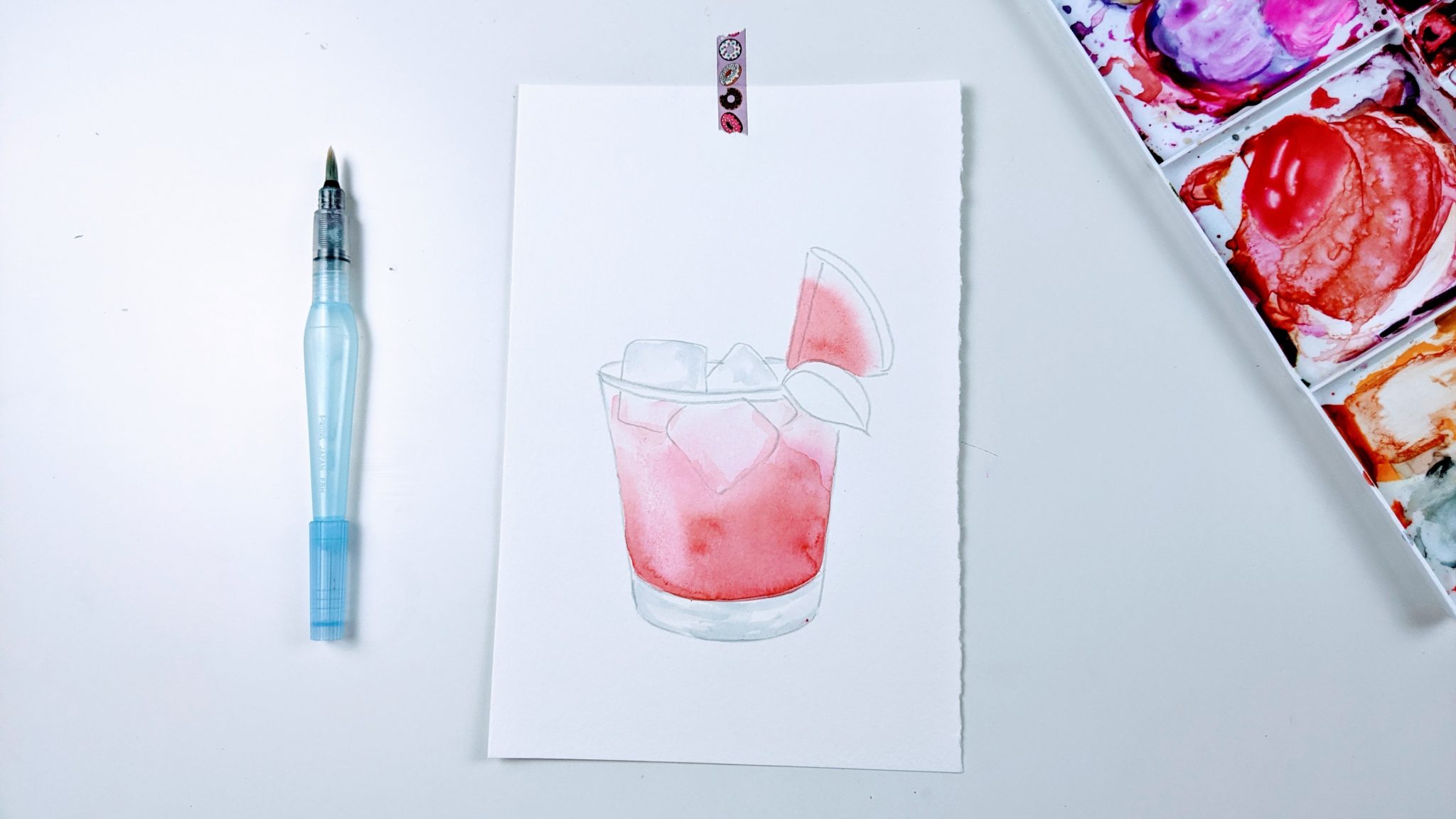 Watermelon Watercolor Cocktail Tutorial • Watercolor Workshops and Live ...